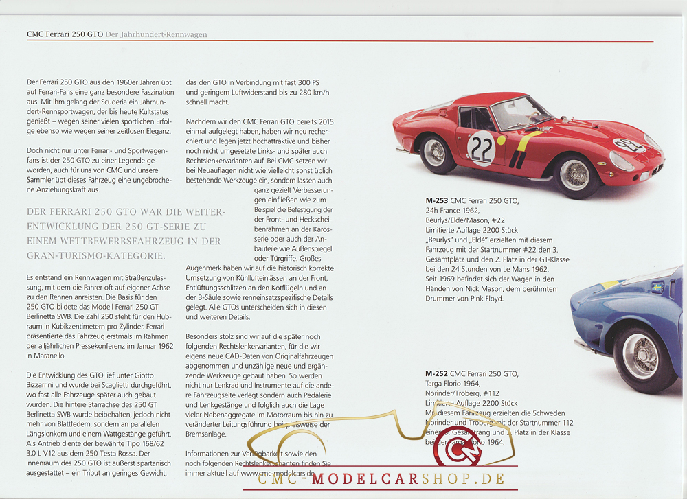 CMC M-255 CMC Ferrari 250 GTO, Laguna Seca, cmc-modelcarshop